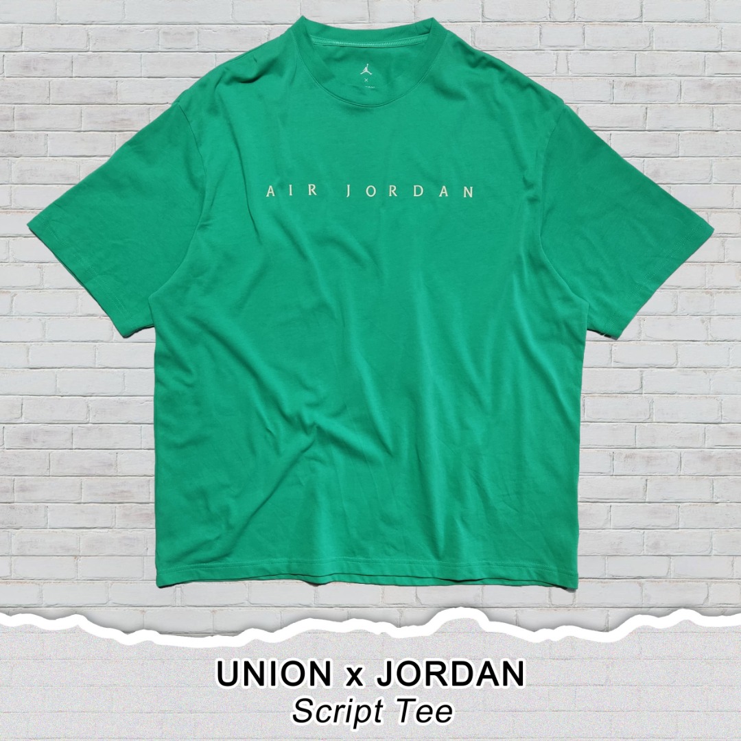 UNION x JORDAN - Script Tee, Men's Fashion, Tops & Sets, Tshirts & Polo ...