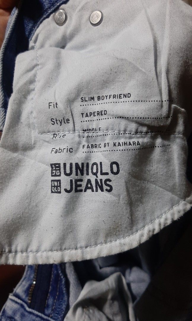 Uniqlo Slim Boyfried Jeans, Women's Fashion, Bottoms, Jeans on Carousell