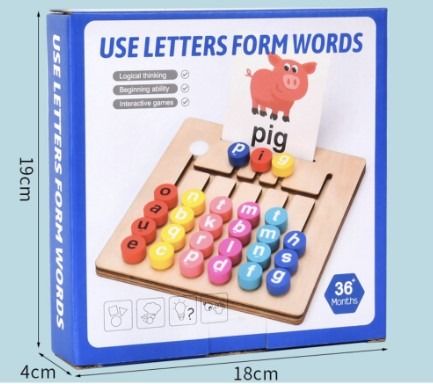 Use Letter Form Words Early Childhood Education Wooden Toys Use ABC ...