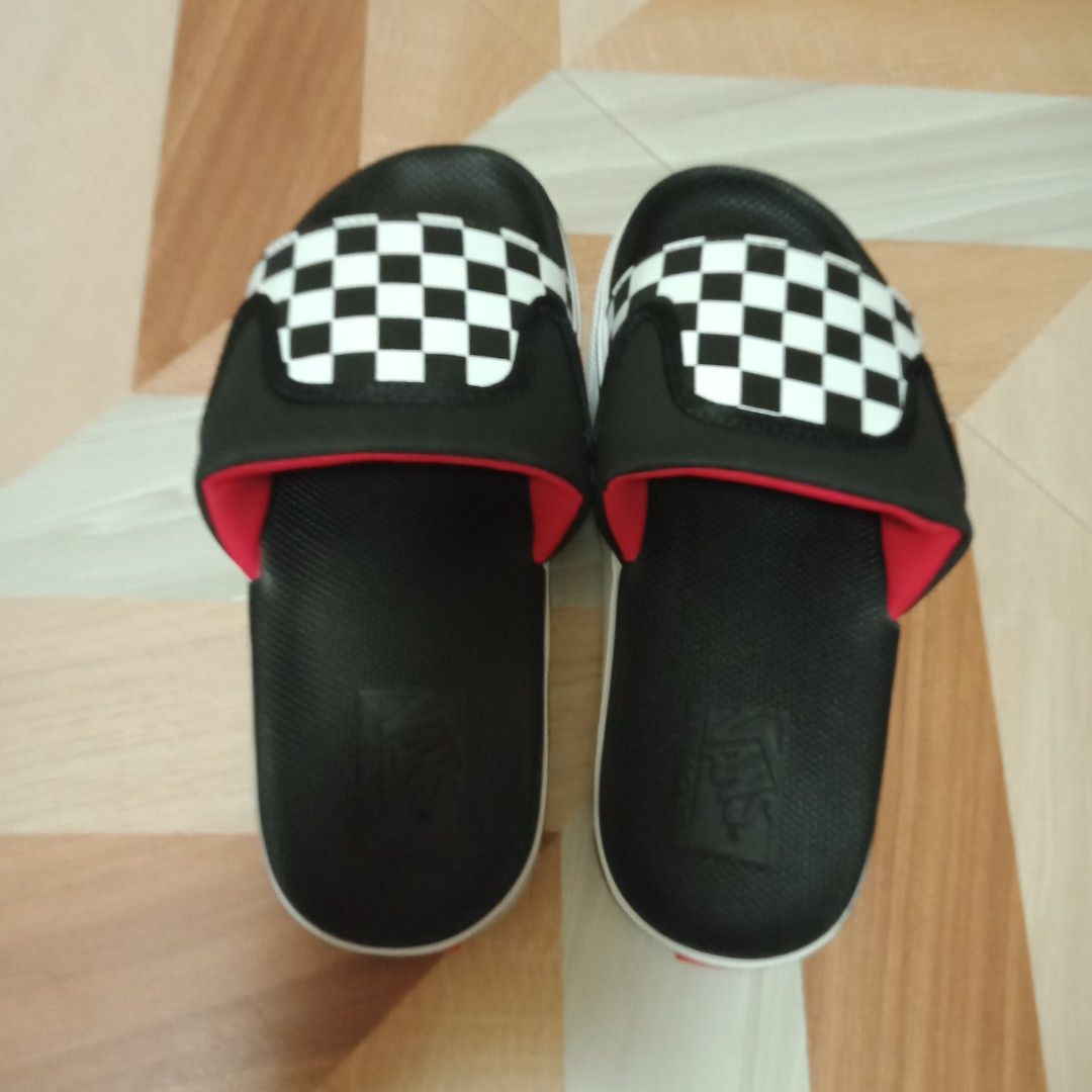 vans checkerboard slides, Men's Fashion, Footwear, Slippers & Slides on ...