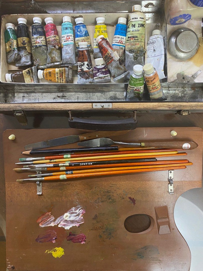 Vintage Artist Paint Box PAINTER PAINTING SUPPLIES Unknown Artist in ...