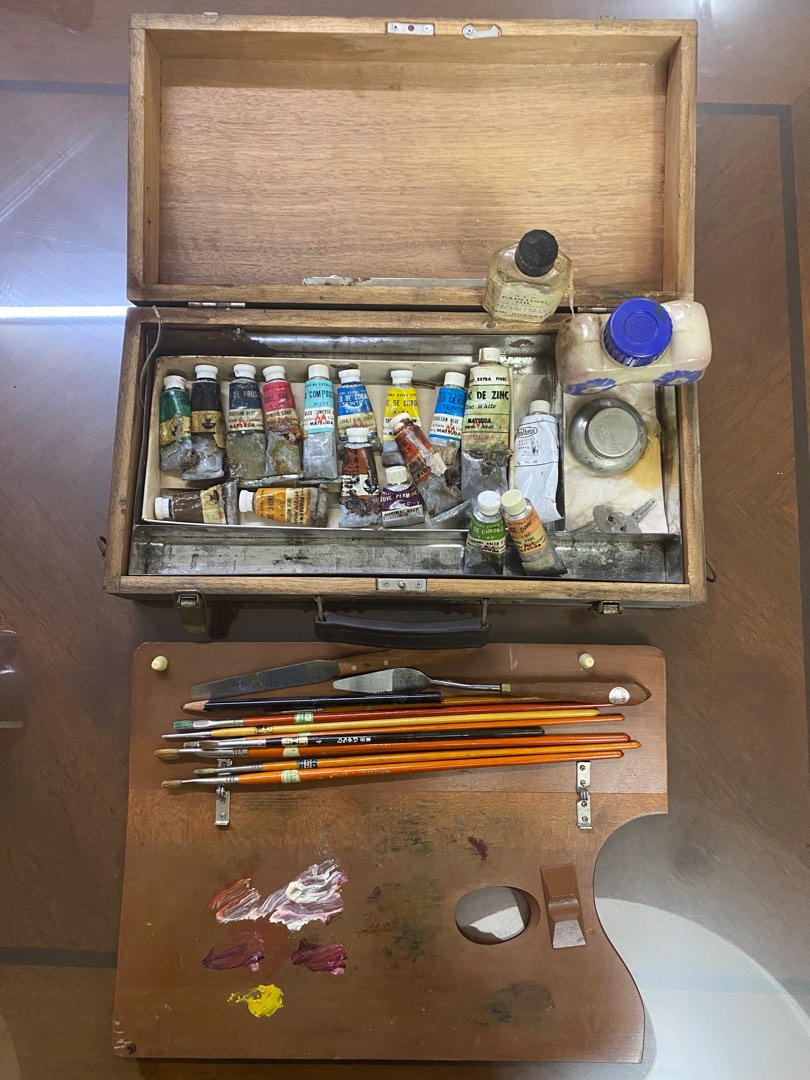 Vintage Artist Paint Box PAINTER PAINTING SUPPLIES Unknown Artist in ...