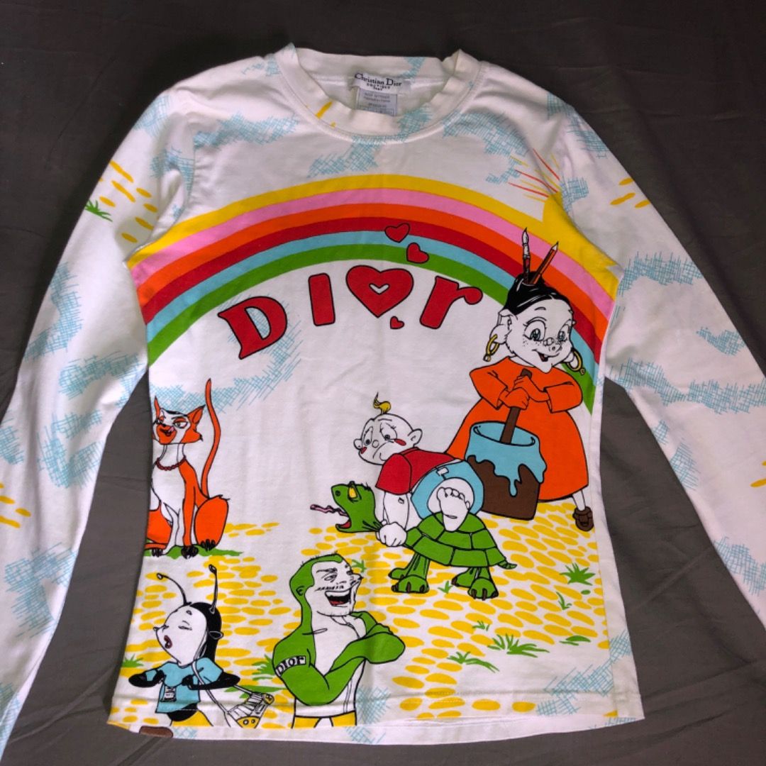 Vintage Christian Dior x John Galliano Cartoon Top, Women's Fashion ...