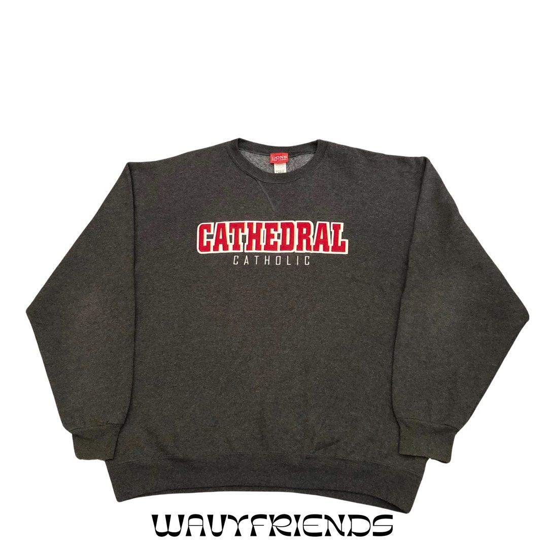 Vintage Dons Red Label Cathedral Catholic Crewneck, Men's Fashion, Tops ...