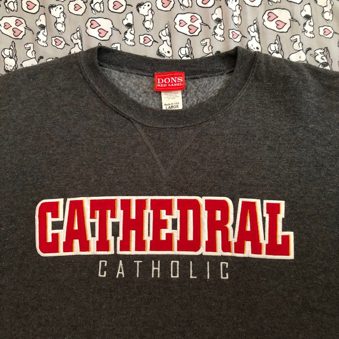 Vintage Dons Red Label Cathedral Catholic Crewneck, Men's Fashion, Tops ...