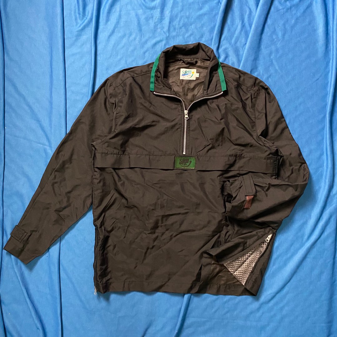 Vintage Half Zip Kangaroo Jacket by salem black windbreaker, Men's ...