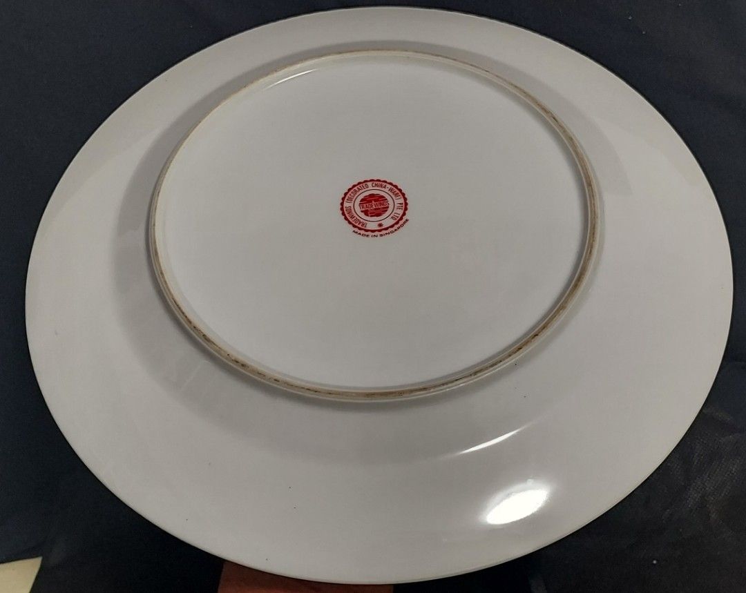 Vintage wen shou wu jiang Porcelain Plate, Hobbies & Toys, Memorabilia ...