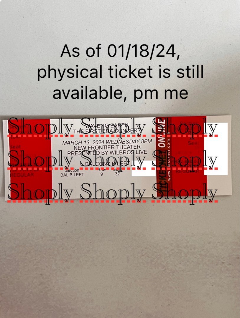 WAVE TO EARTH-physical ticket available, Tickets & Vouchers, Event ...