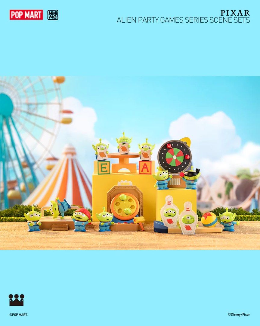 [WHOLE SET] POP MART Pixar Alien Party Games Series Scene Sets, Hobbies ...
