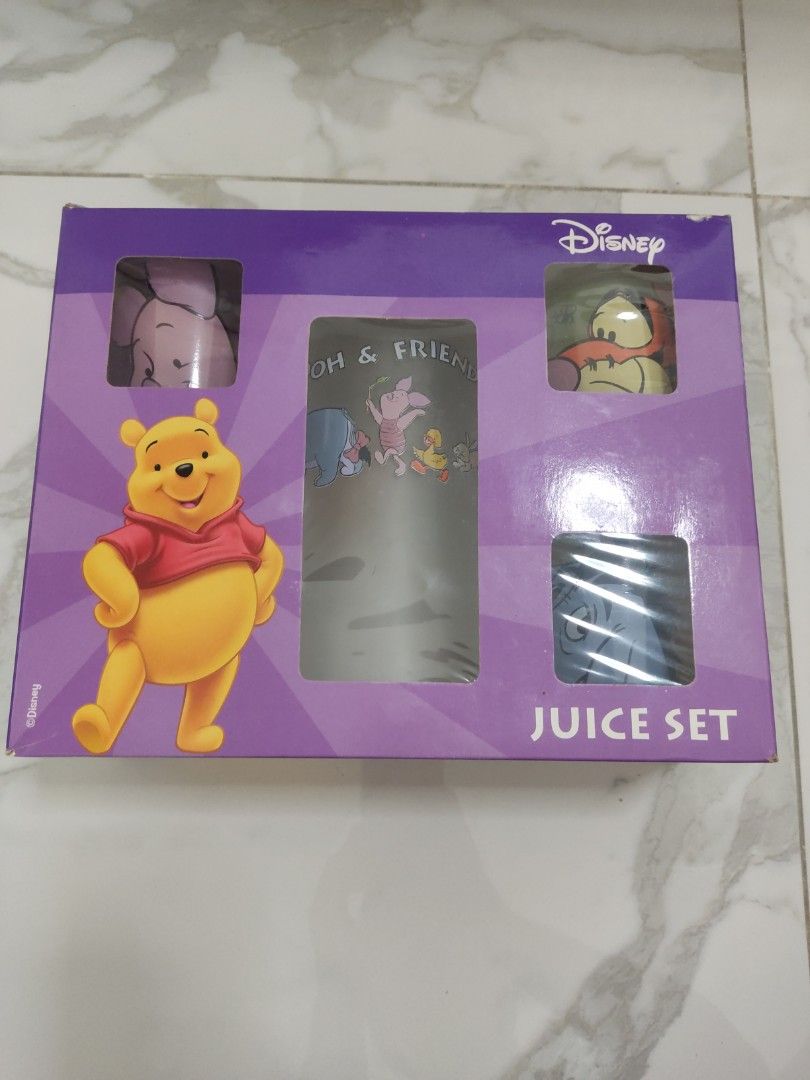 Winnie the Pooh Cups and Pitcher Set, Furniture & Home Living ...
