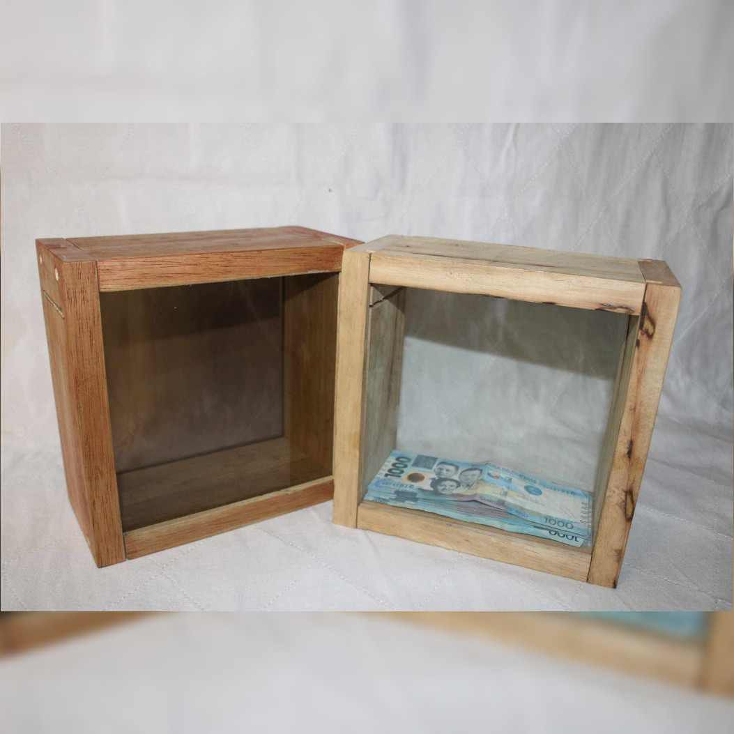 Wooden Alkansya, rustic looking, Hobbies & Toys, Stationary & Craft ...