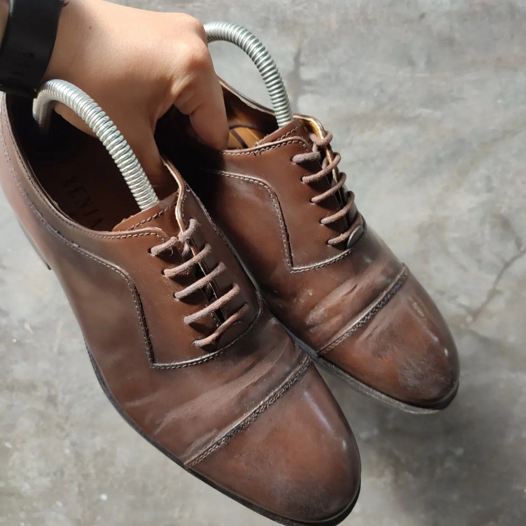 XENIA ESSENTIAL BROWN LEATHER SHOES, Men's Fashion, Footwear, Dress ...