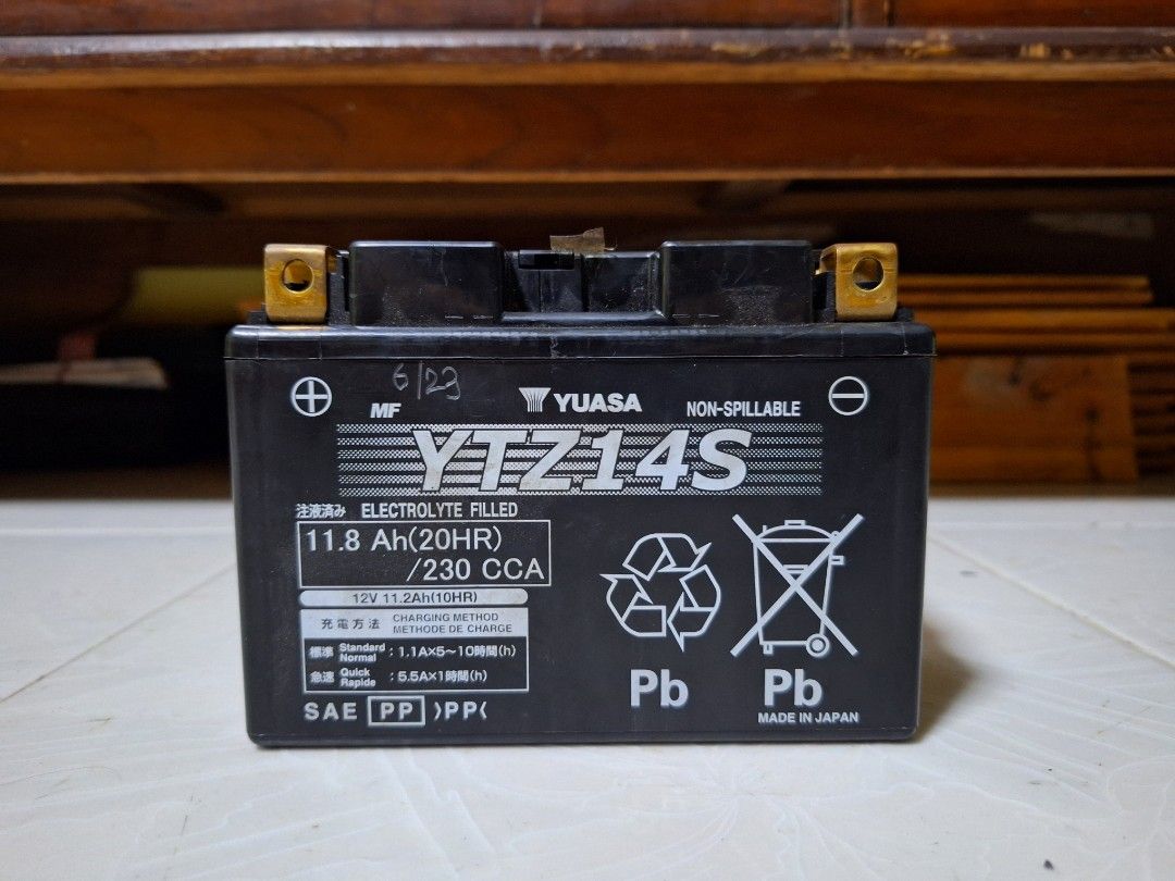 Yuasa YTZ14S Battery, Motorcycles, Motorcycle Accessories on Carousell
