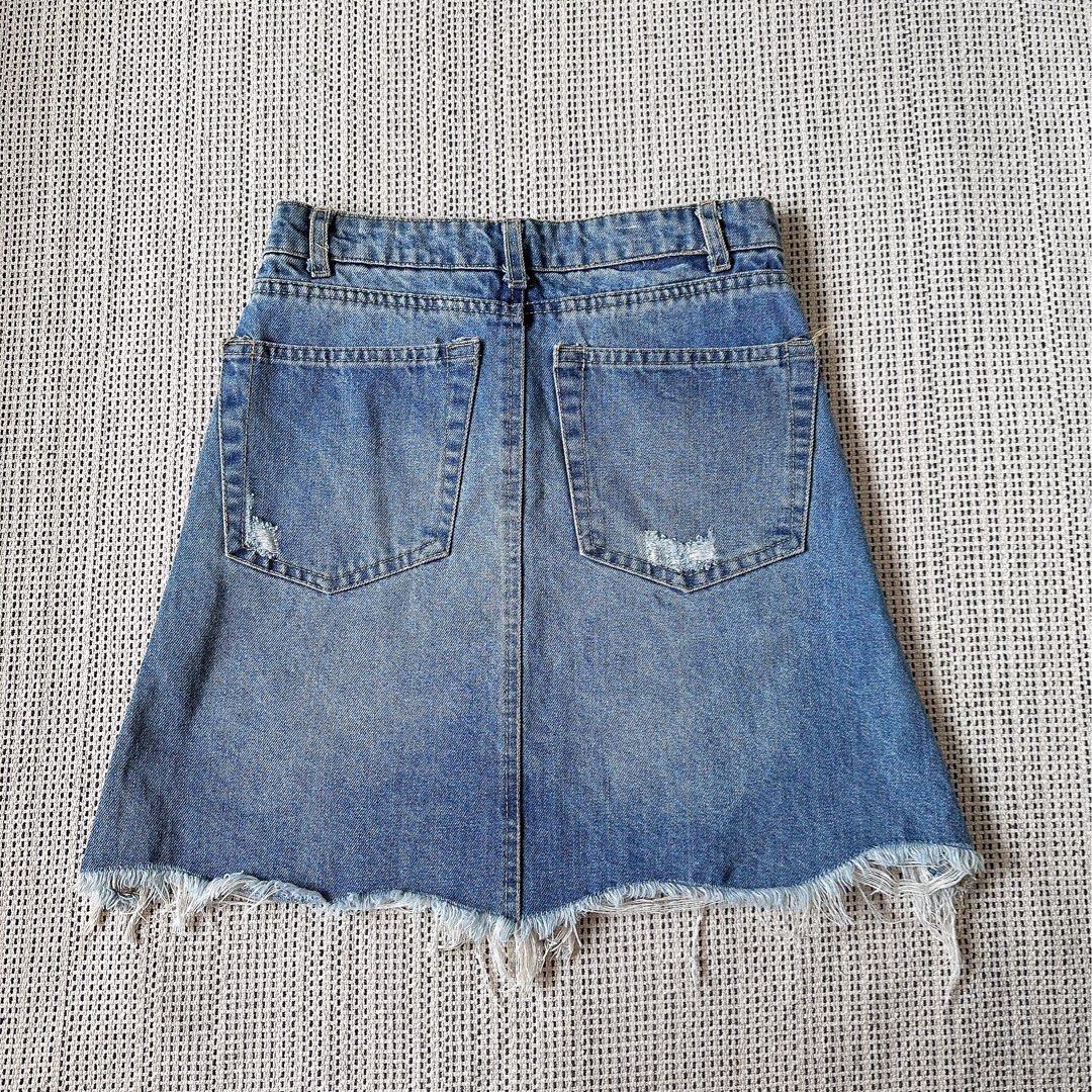 Zara Premium Denim Collection Skirt, Women's Fashion, Bottoms, Skirts ...