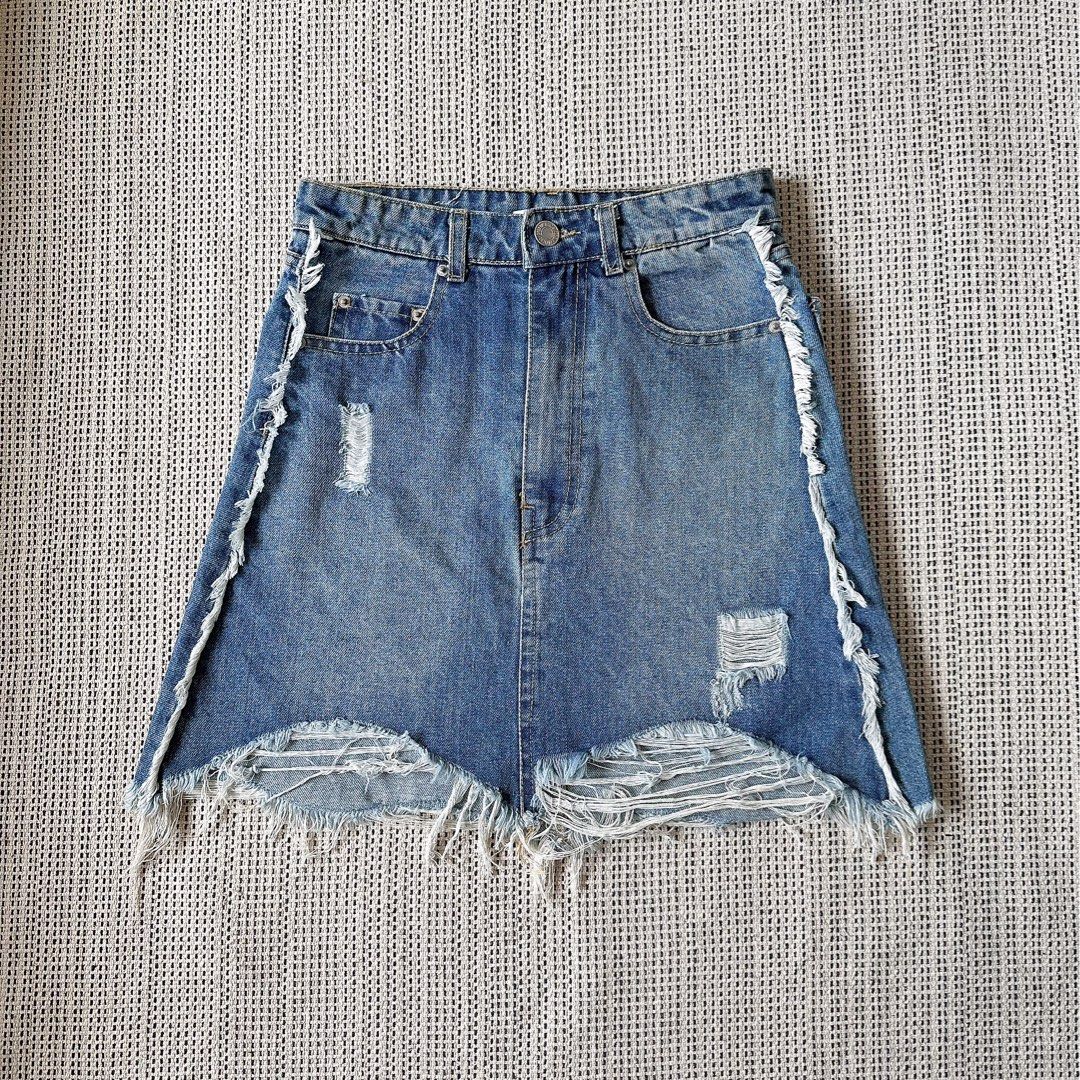 Zara Premium Denim Collection Skirt, Women's Fashion, Bottoms, Skirts ...