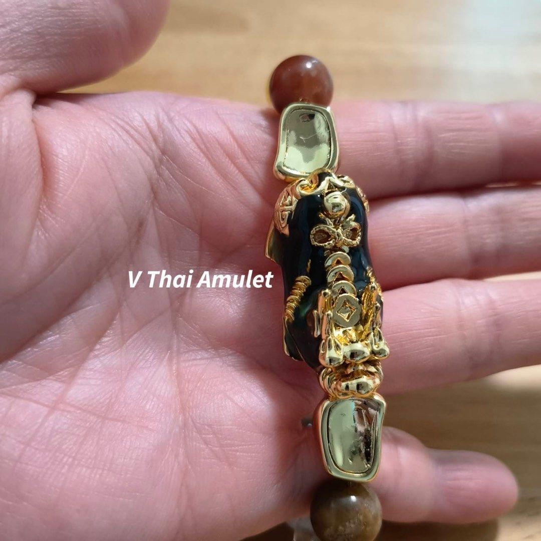 10cm Rutile Quartz Multi colour, Blessing Lucky Fortune Pixiu Charm ...
