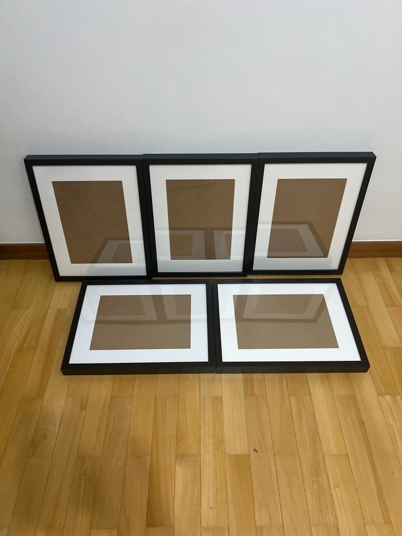 5x IKEA RIBBA Black Frames (A3 size), Furniture & Home Living, Home ...