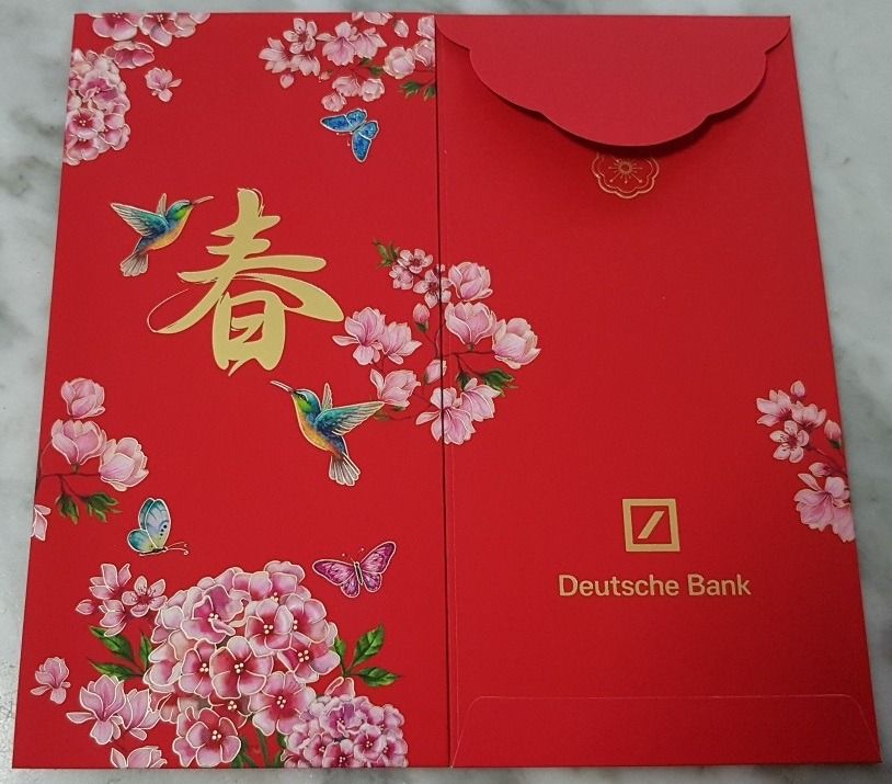 8 pcs Deutsche Bank Various Designs Red Packet / Ang Bao Pow Pao ...