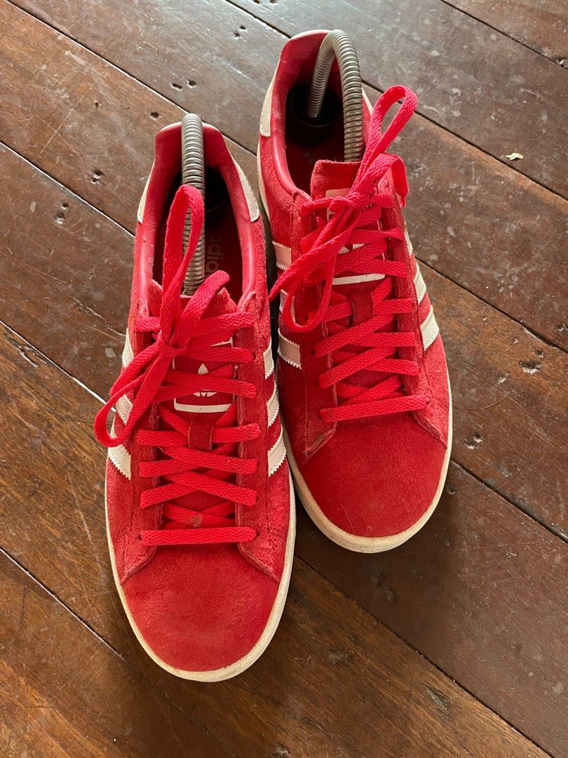 Adidas Campus Red, Women's Fashion, Footwear, Sneakers on Carousell