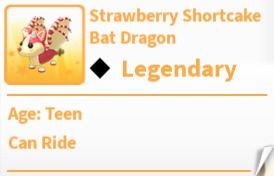 Adopt Me Roblox Ride Strawberry Bat Dragon, Hobbies & Toys, Toys ...