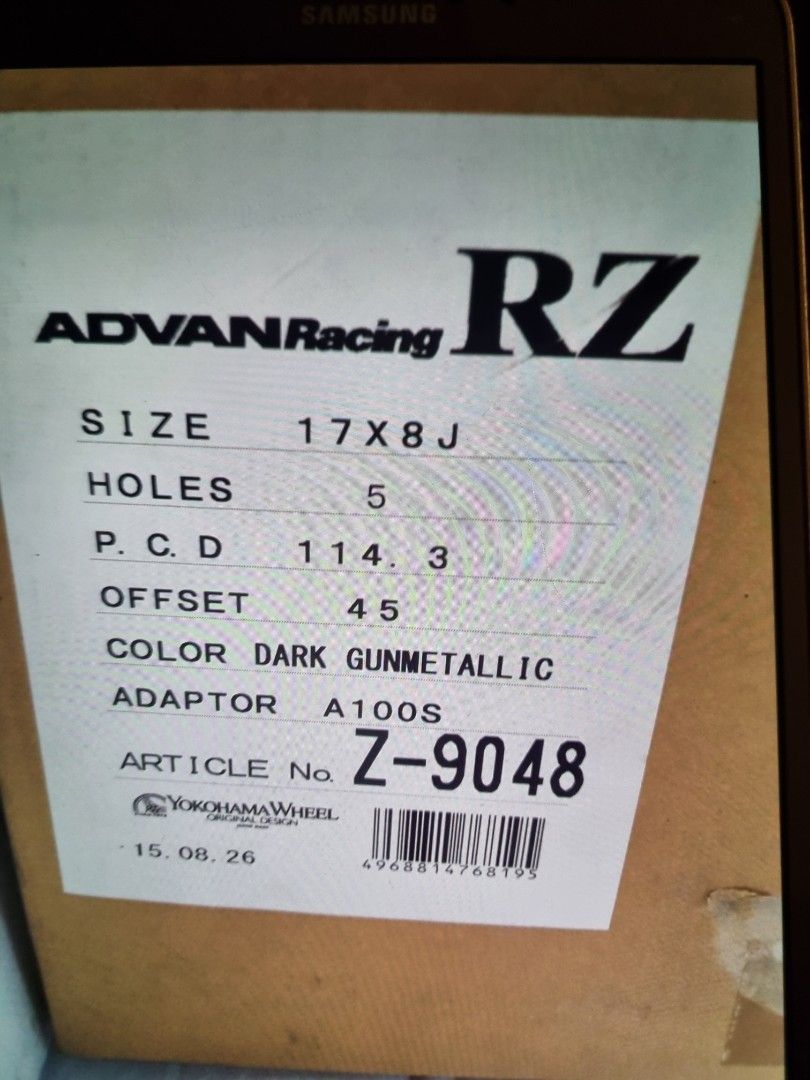 Advan RZ2 17" Rims, Car Accessories, Tyres & Rims on Carousell