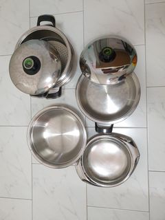 AMC stainless steel pots, Furniture & Home Living, Kitchenware ...