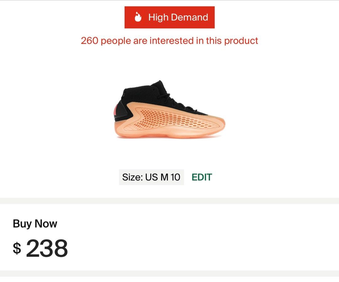 Anthony Edwards 1 AE1 tags: ( kobe 5 , kobe 6 , kobe 4 , kyrie , pg 6 ...