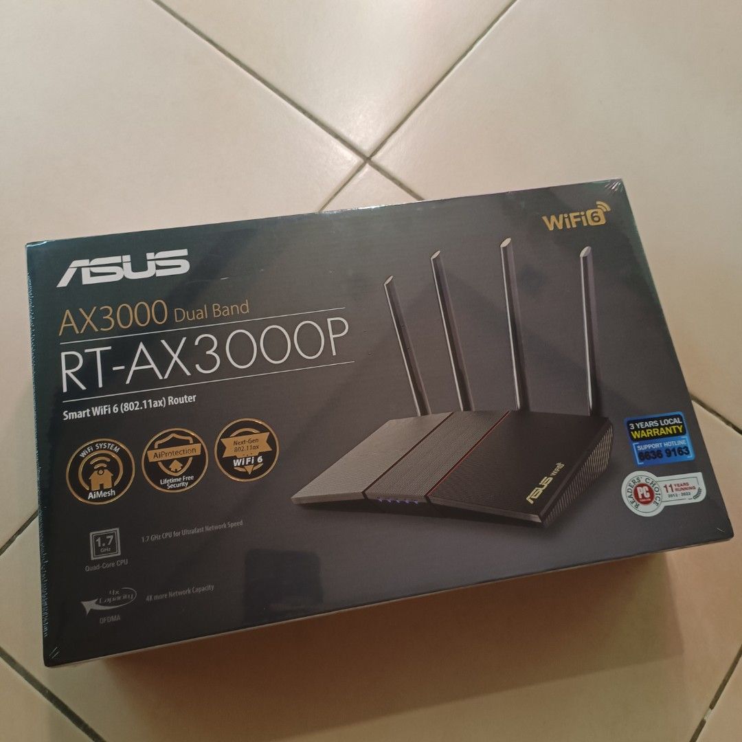 Asus RT-AX3000P Dual Band Router, Computers & Tech, Parts & Accessories ...