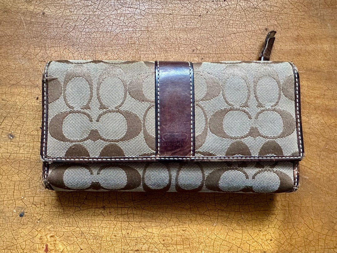 Authentic Coach Wallet and Check Book Case, Luxury, Bags & Wallets on ...