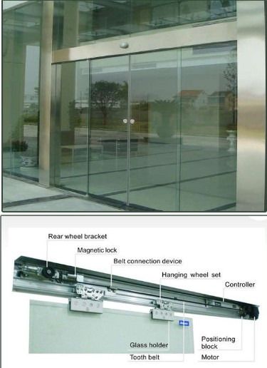 Auto Glass Sliding Door Mechanism - 250Kg/Leaf Capacity, Commercial ...