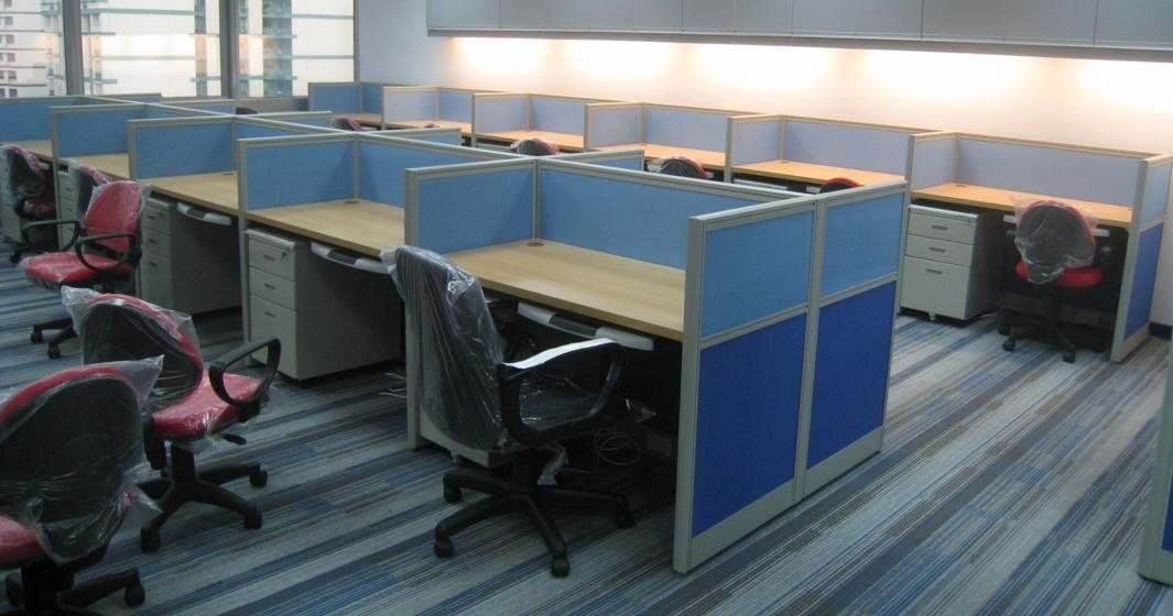 back to back office work station / office partition / office table ...