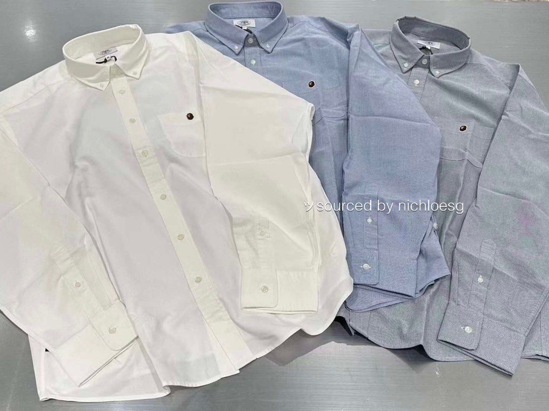 BAPE ONE POINT CORDURA OXFORD SHIRT, Men's Fashion, Tops & Sets, Formal ...