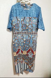 Batik dress (blue), Women's Fashion, Dresses & Sets, Dresses on Carousell