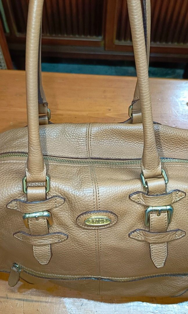 BRICS Pebbled Leather Shoulder Bag, Luxury, Bags & Wallets on Carousell