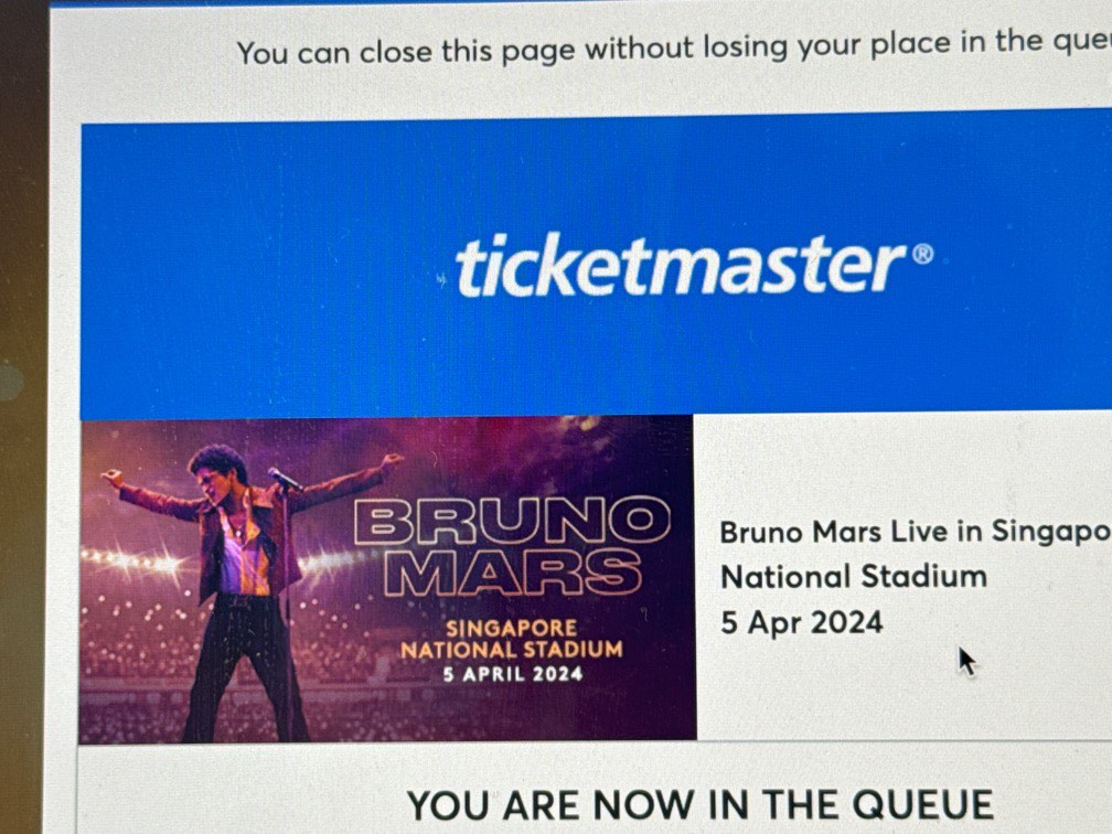 Bruno Mars Singapore Ticket, Tickets & Vouchers, Event Tickets on Carousell