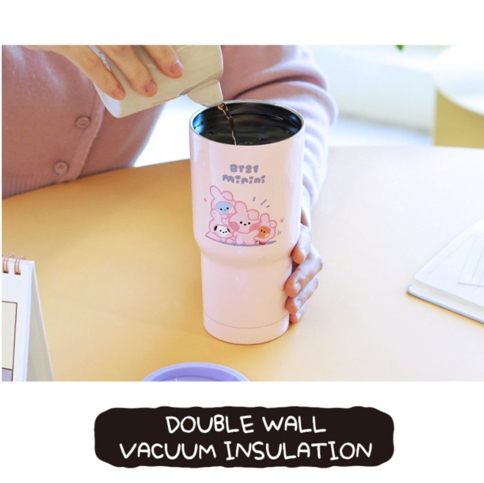 BT21 Minini Stainless Tumbler 580ml, Furniture & Home Living, Kitchenware & Tableware, Water ...