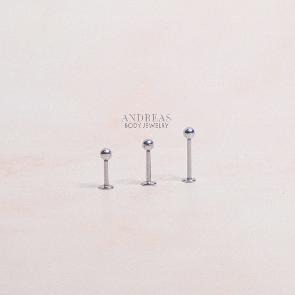 Classic flatback barbell | lobe • helix • conch • flat • lip piercing ...