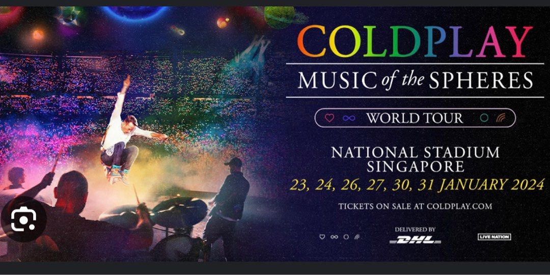 Coldplay Singapore 31st Jan Tickets, Tickets & Vouchers, Event Tickets ...