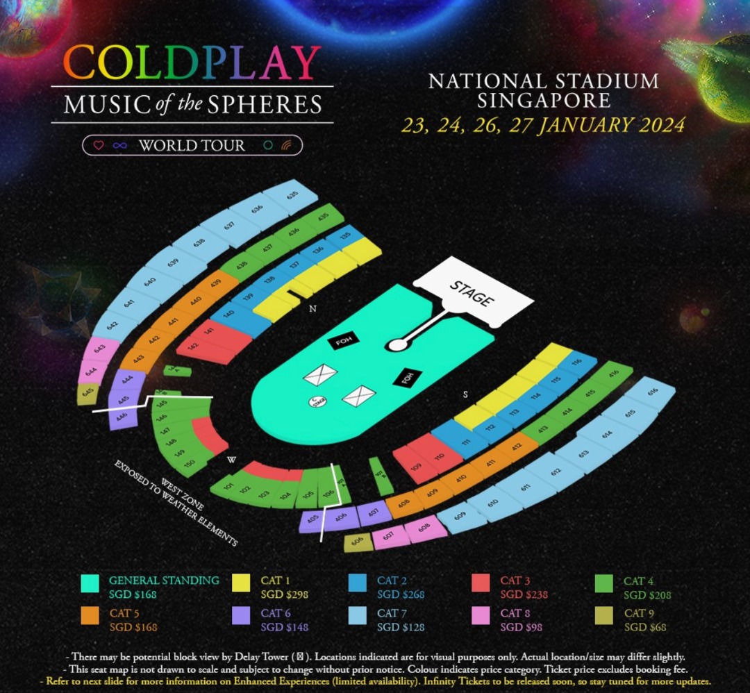 Coldplay VIP Ticket x1 (Jan 27) - Supersolis Experience Category ...