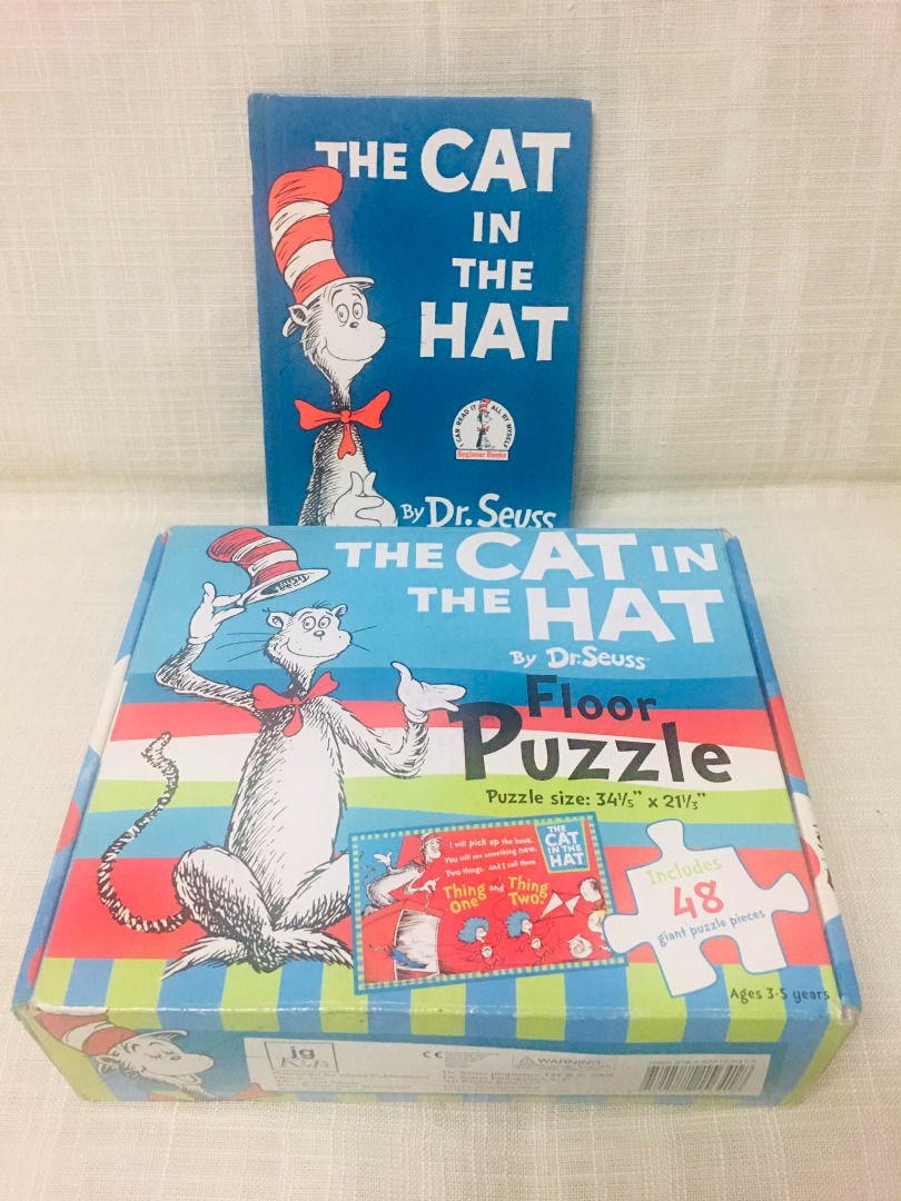 Collectible Dr. Seuss The Cat In The Hat Giant Floor Puzzle Bundle ...