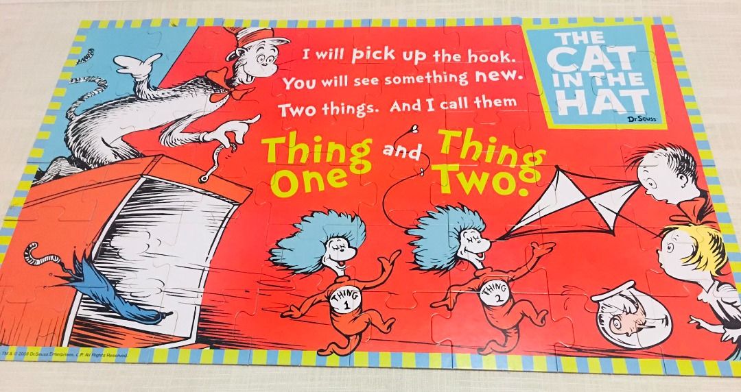 Collectible Dr. Seuss The Cat In The Hat Giant Floor Puzzle Bundle ...