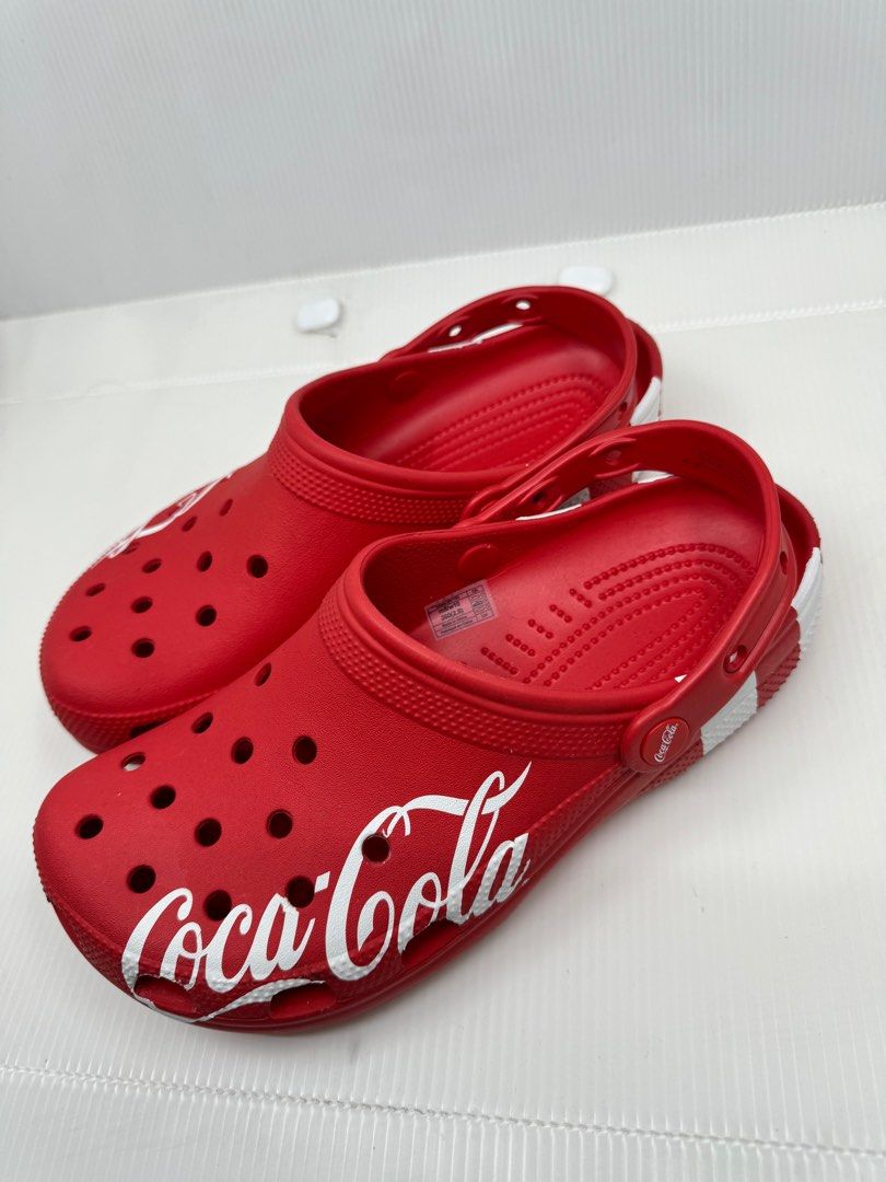 Crocs Coca Cola, Men's Fashion, Footwear, Slippers & Slides on Carousell