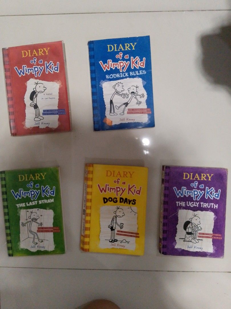Preloved Diary of a Wimpy Kid by Jeff Kinney Bundle (books 1-5 ...