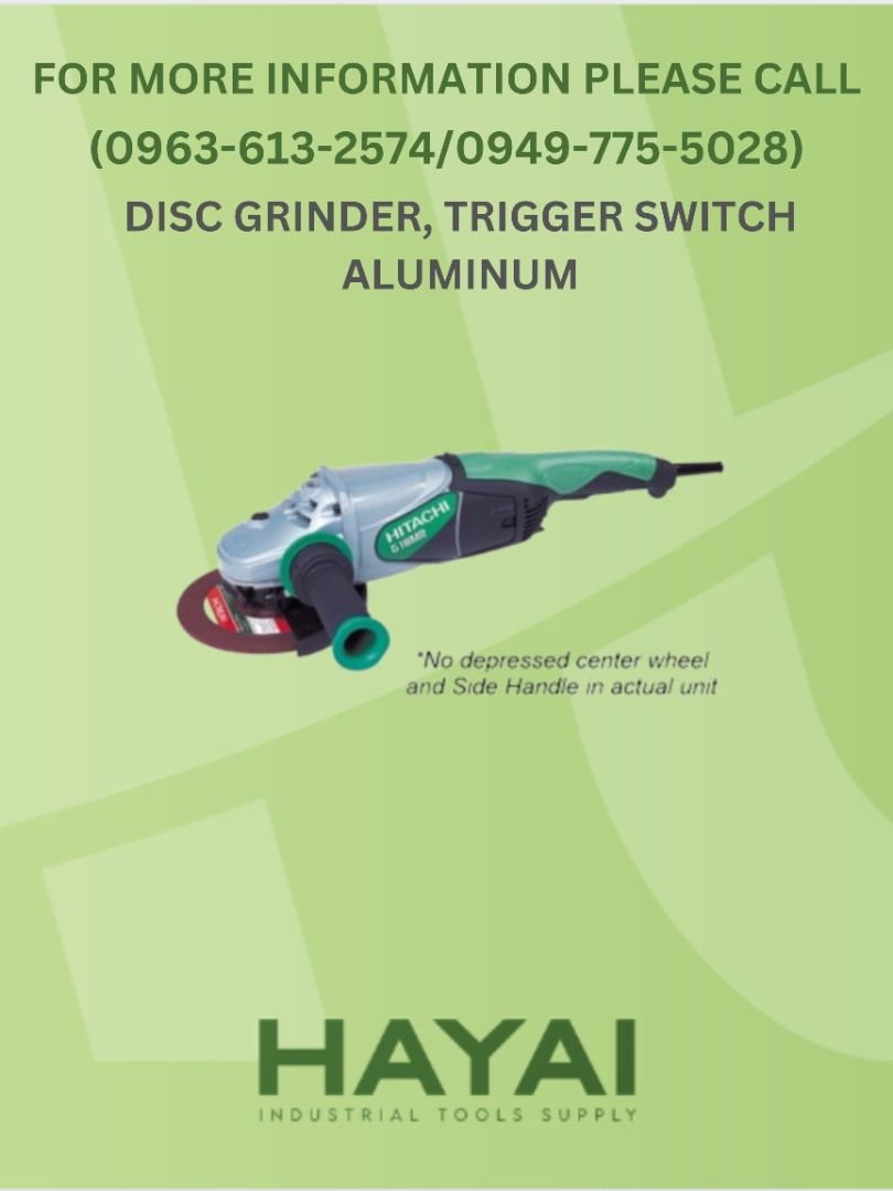 DISC GRINDER,TRIGGER SWITCH,ALUMINUM, Commercial & Industrial ...