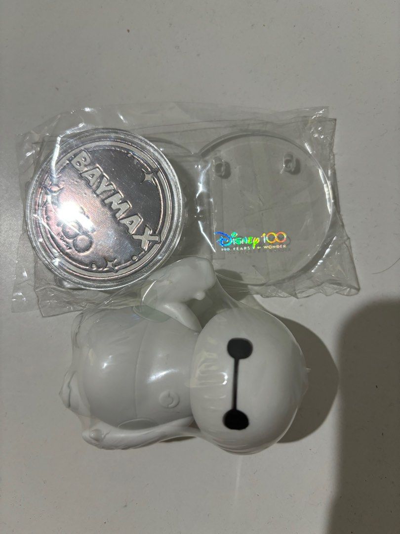 Disney 100 Baymax collectible standing with coin figurine, Hobbies ...