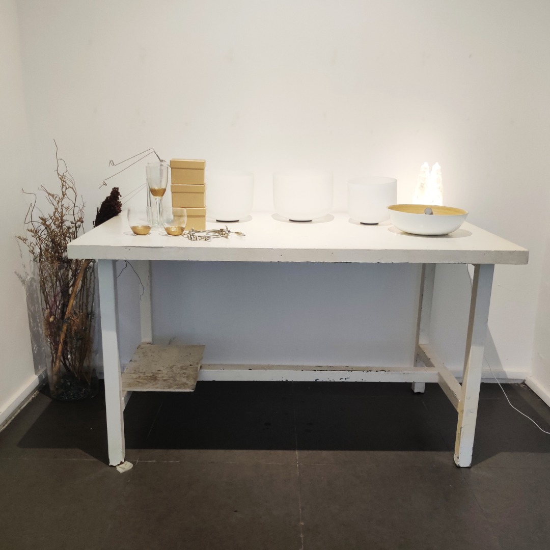 F245 WHITE INDUSTRIAL SOLID WOOD WORK TABLE 1.5M, Furniture & Home ...