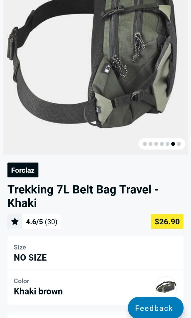 Forclaz decathlon trekking travel belt sling bag, Men's Fashion, Bags ...