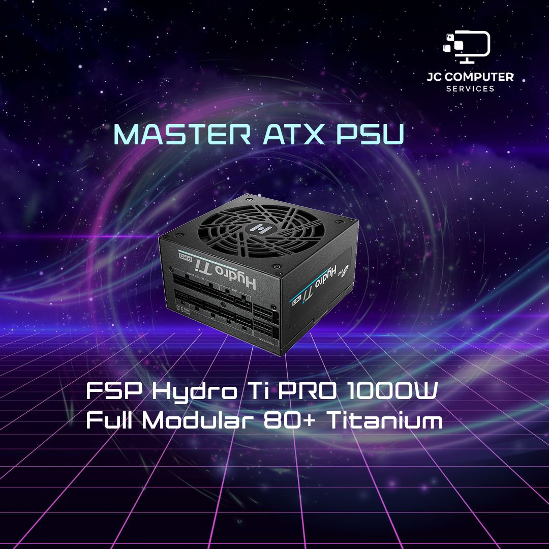 FSP Hydro Ti PRO 1000W Full Modular 80+ Titanium(ATX 3.0 + PCIe Gen5) PSU Power Supply ...