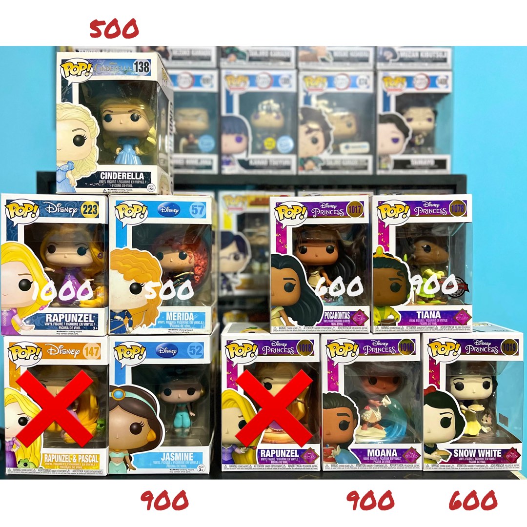 FUNKO POP - Disney Princess (Pocahontas, Moana, Tiana, Snow White ...