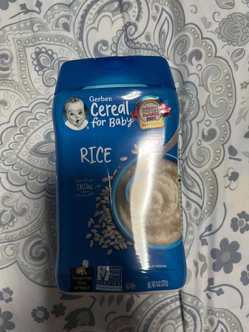 Baby food Gerber rice cereal Expiry 31 Aug 2024, Babies & Kids, Nursing ...